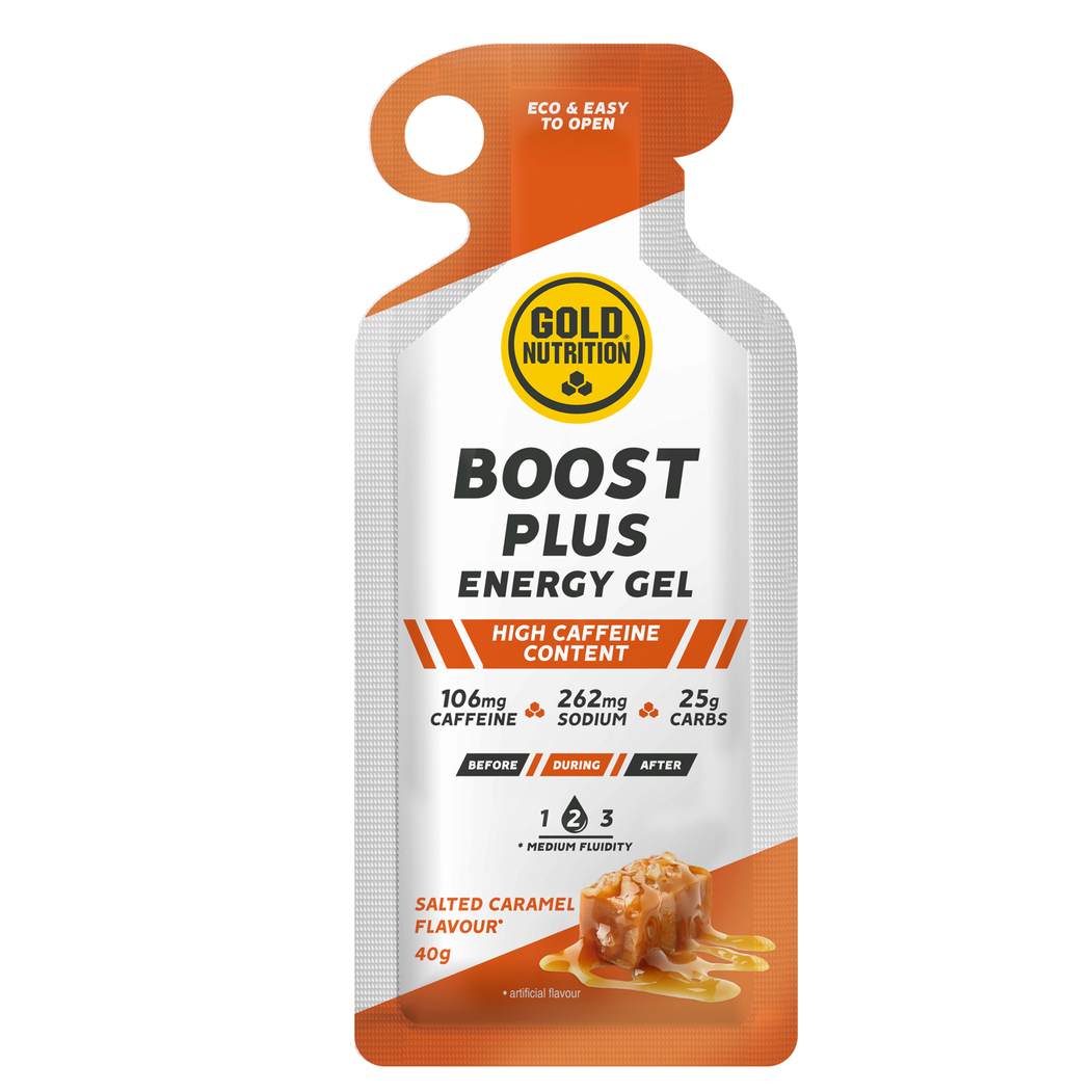 Energy Gel Boost Plus Caramelo Salgado - Goldnutrition | Enetural.com